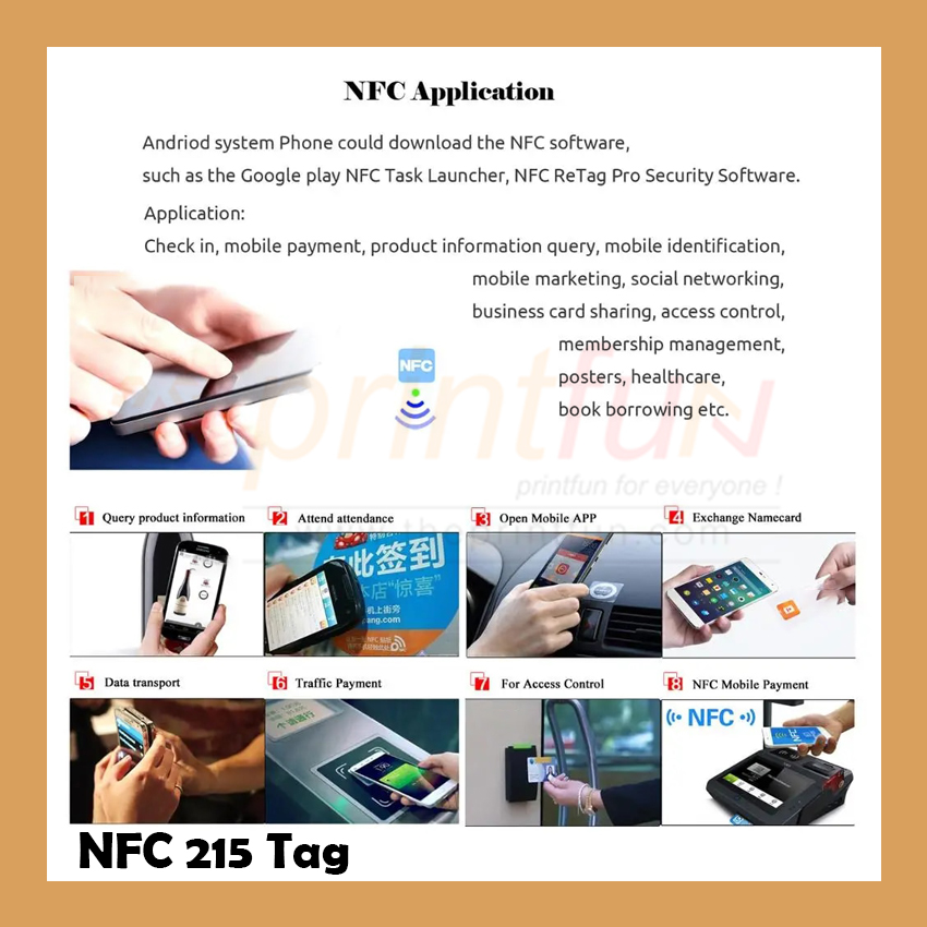 NTAG 215 Adhesive Sticker - NFC Tag for Easy Use