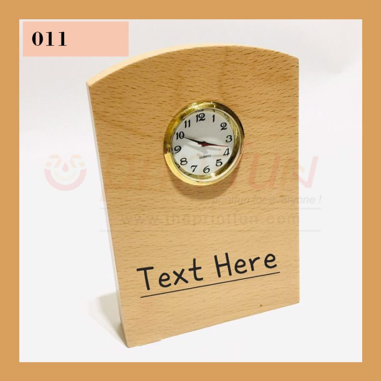 Handcrafted Wooden Desk Clock Rustic Wooden Desk Clock